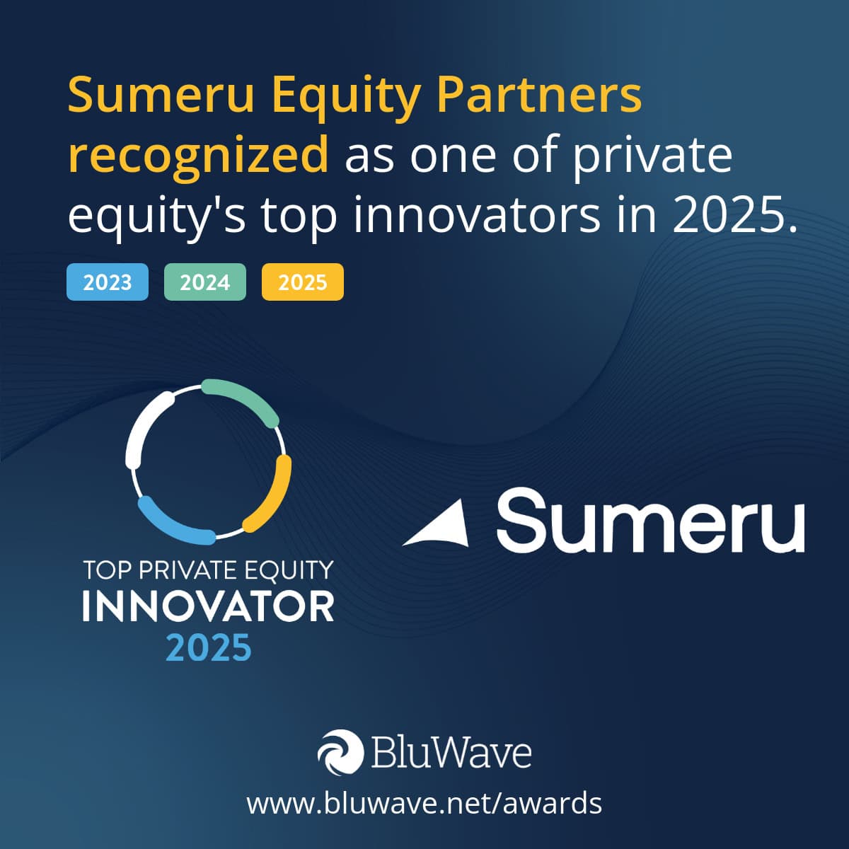 BluWave Top Private Equity Innovator 2025 | Sumeru Equity Partners